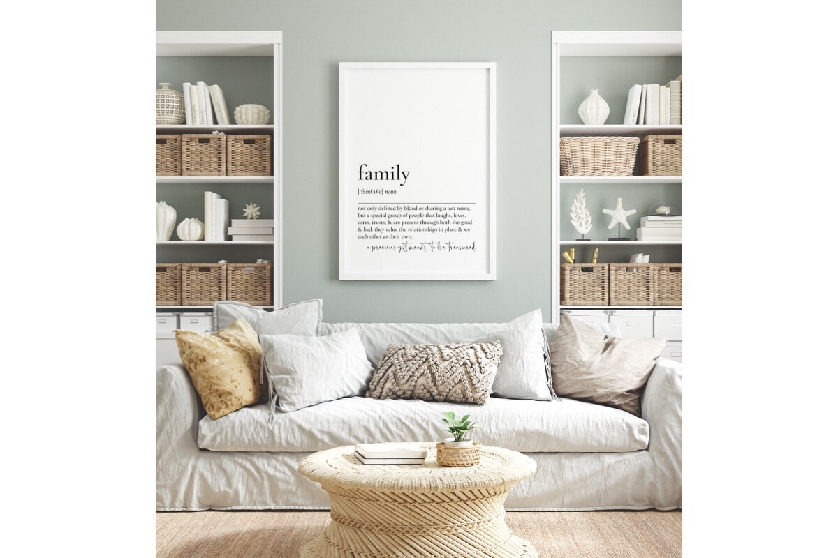 Family Definition Print, Family Room Sign, Printable Wall Art, Family ...
