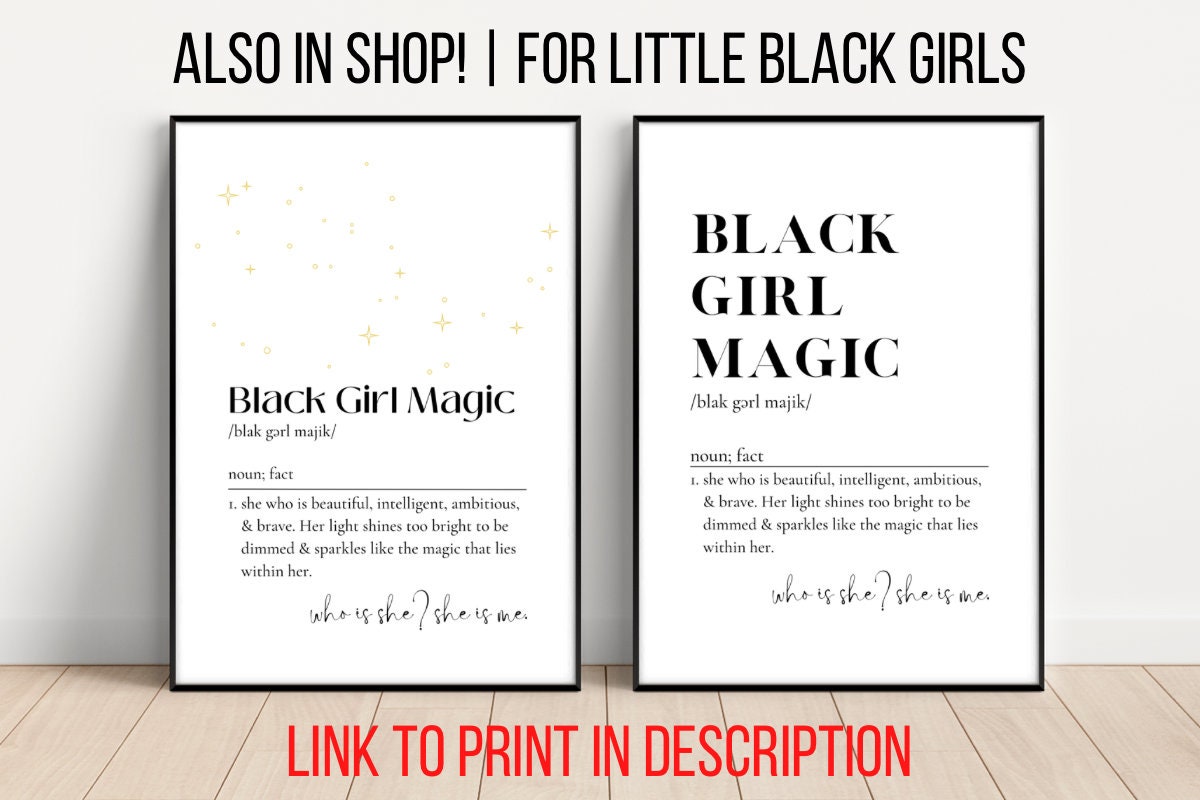 Black Girl Magic Definition Black Woman Art Daily - Etsy