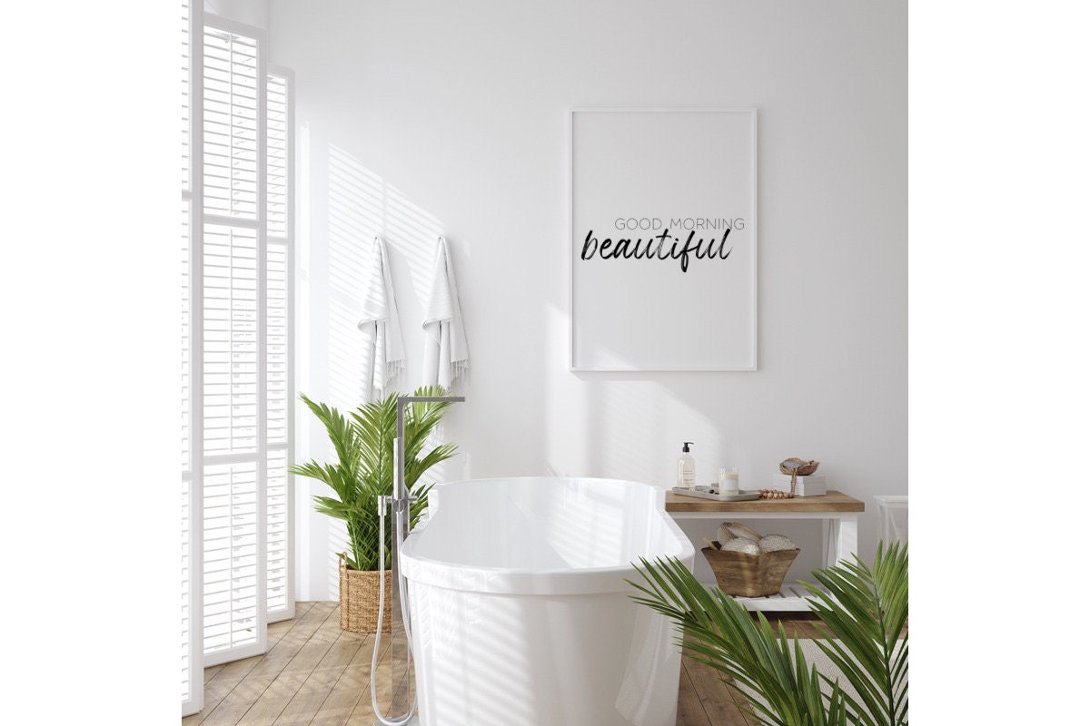 Good Morning Beautiful Art Print Bedroom Wall Decor Daily - Etsy