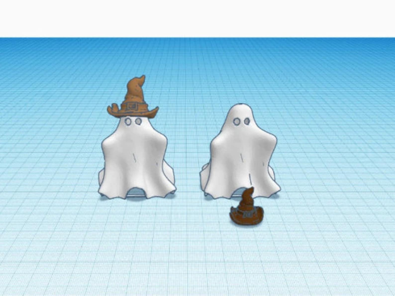 Little Ghost With Hat STL Files for 3D Print AND Gcode for - Etsy
