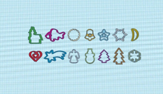 Cookie Cutter Christmas Set STL File for 3D Print AND Gcode for ...