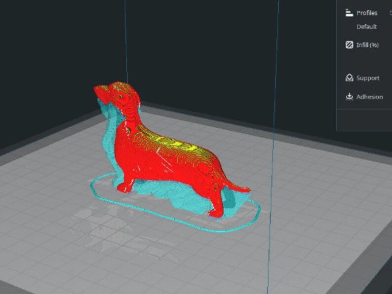 3.5 Dachshund Dog Low Poly Easy Print Gcode File for Creality Ender 3 ...