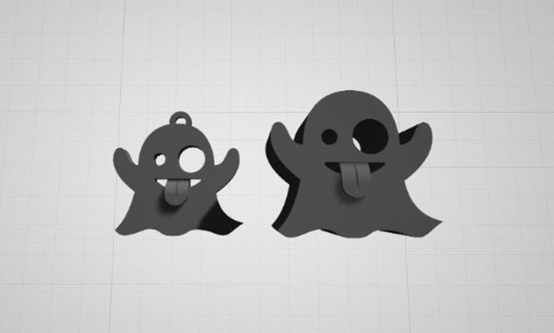 3 Ghost Emoji Keychain and Straw Topper Stl/gcode File for Creality ...