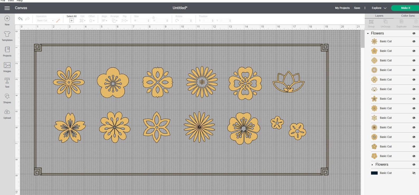 Eastern Pattern Vector Set 4 '12 Flowers' SVG for - Etsy