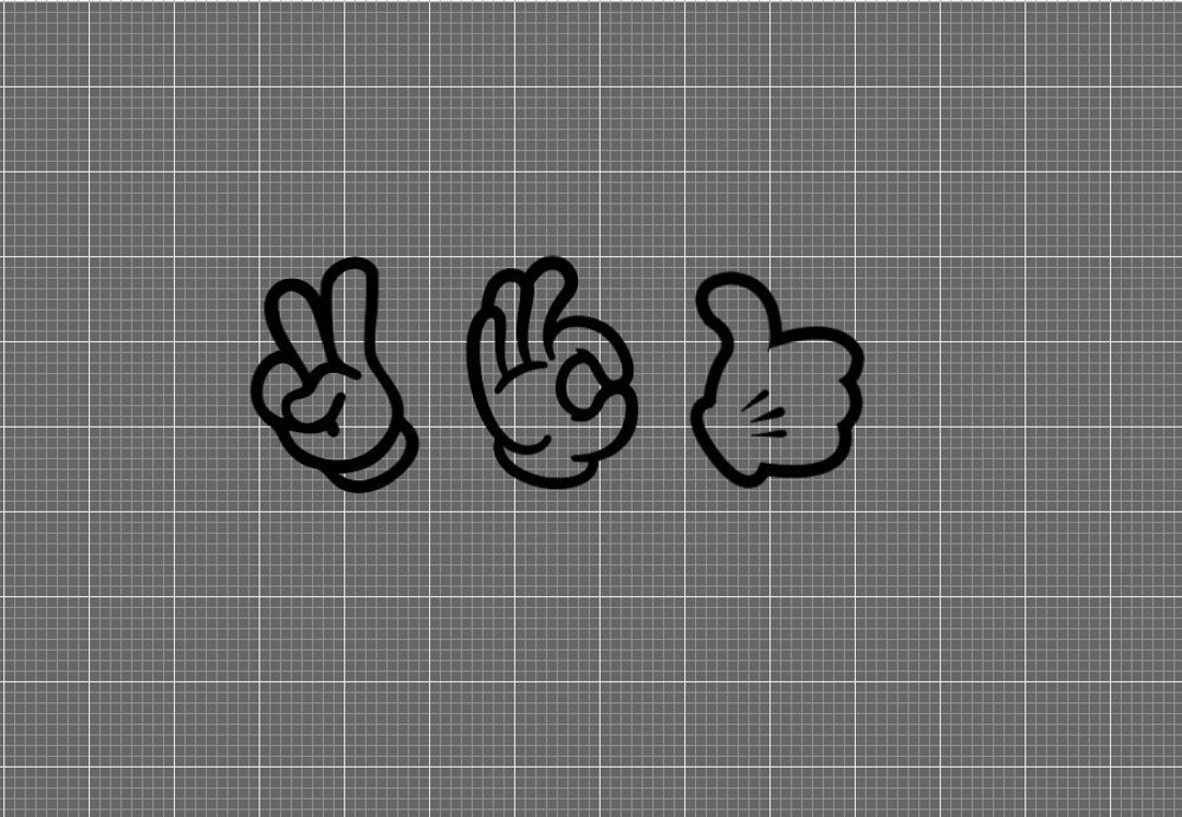 Mouse Hands SVG Set 3 for Cricut, for Silhouette, Cut File, Png, Pdf ...