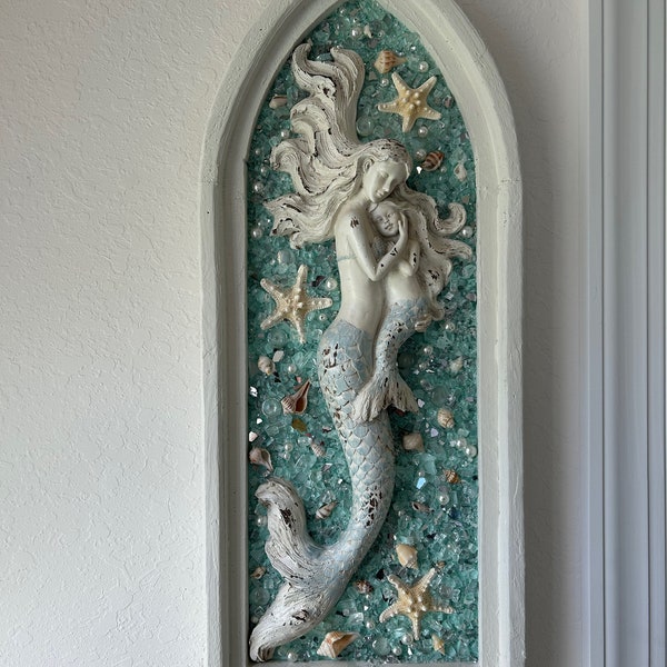 Mermaid Glass Art - Etsy
