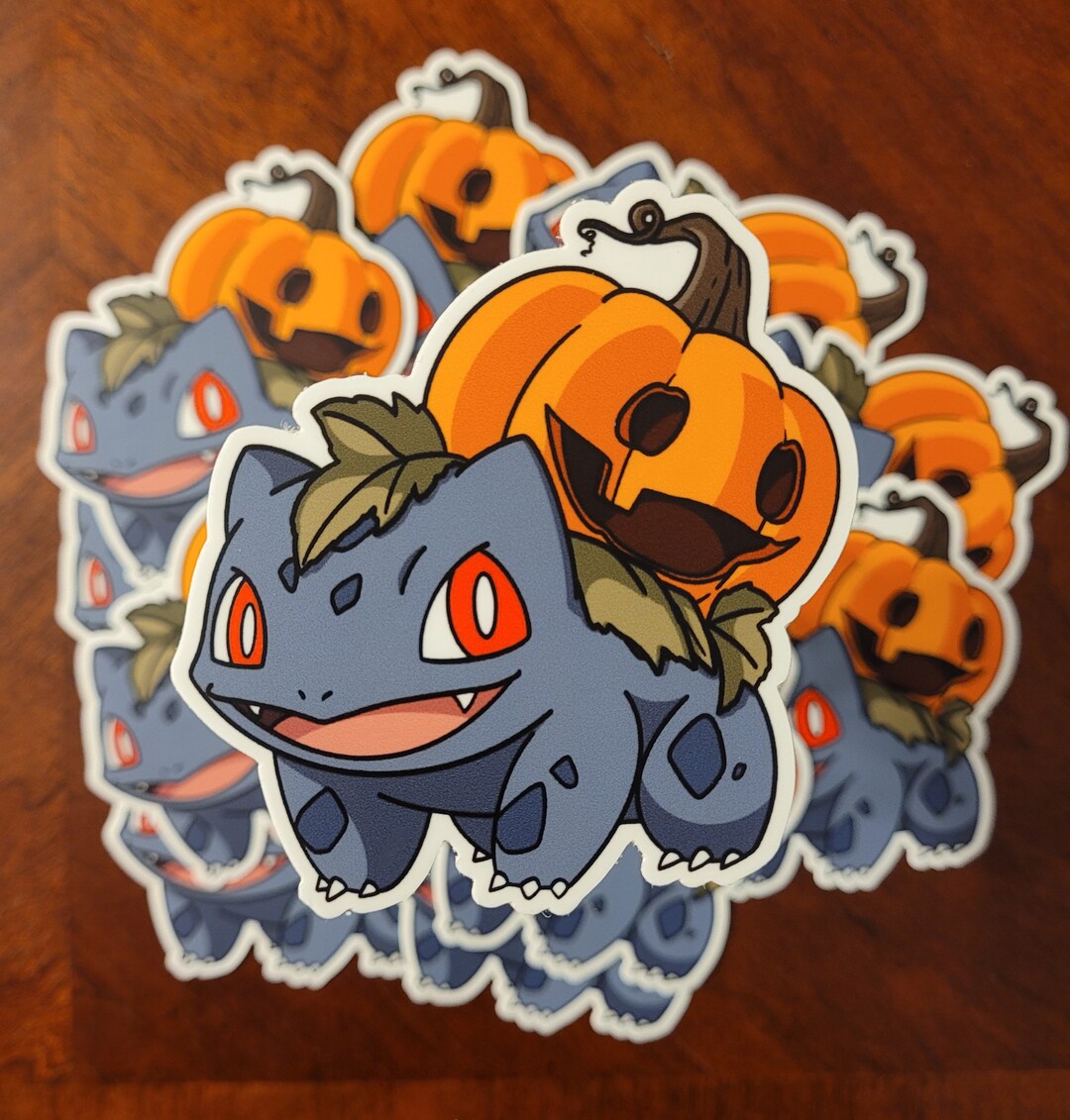 Pumpkin Bulbasaur Vinyl Sticker - Etsy