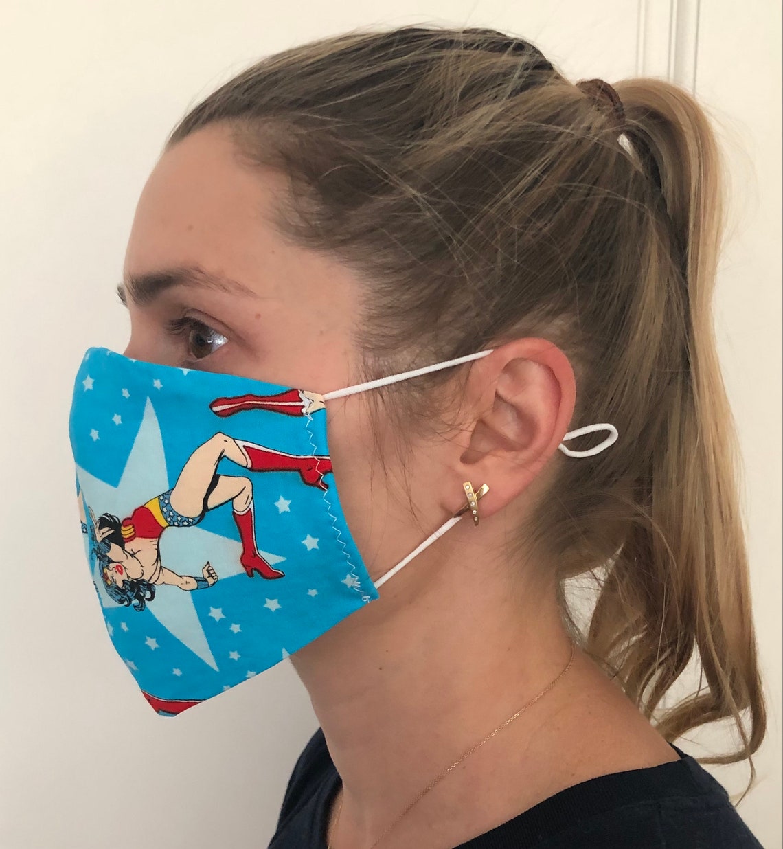Super Hero Woman Face Mask - Etsy