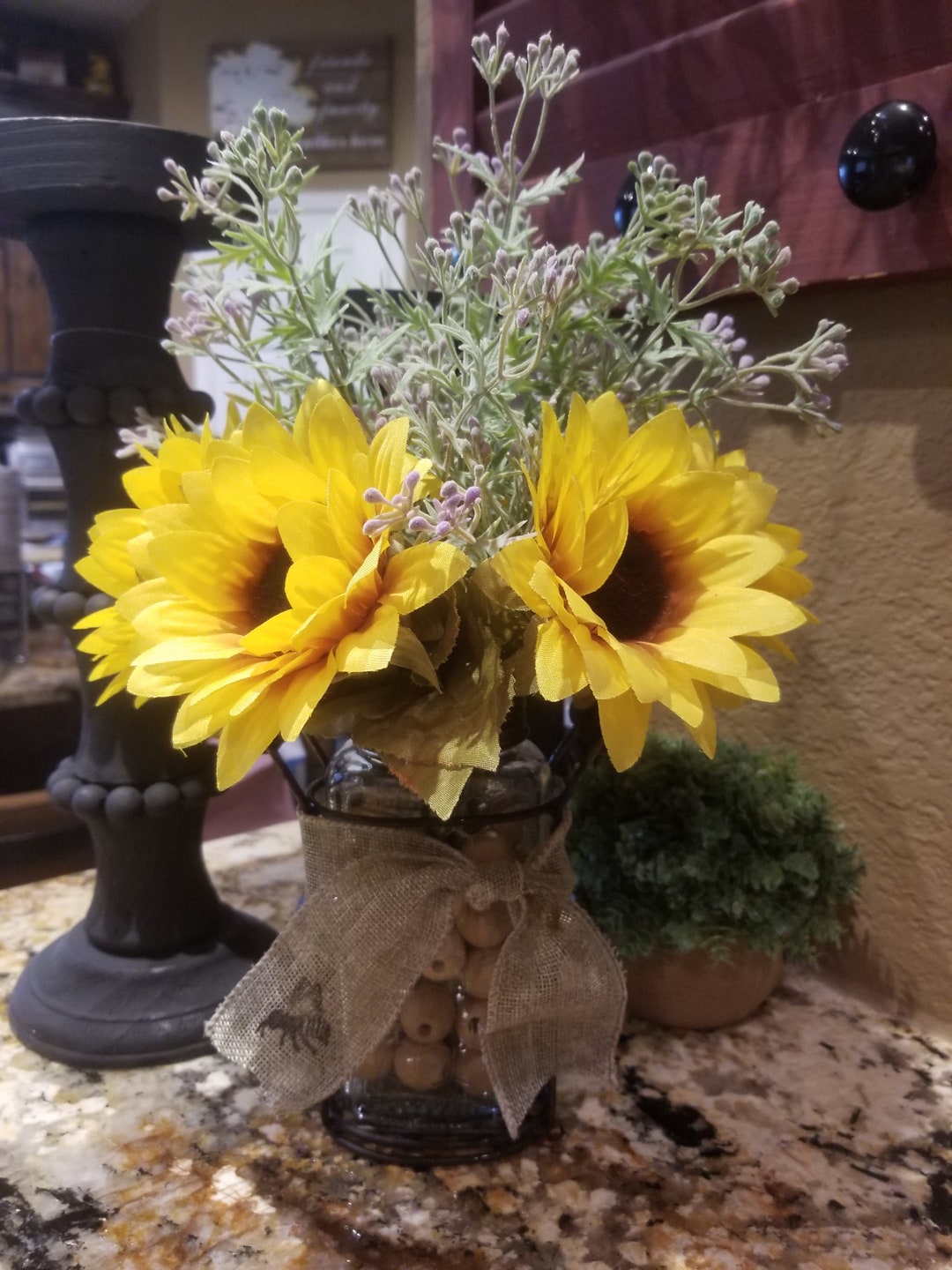 Gorgeous Sunflower Floral Arrangement / Sunflower Centerpiece / Table ...