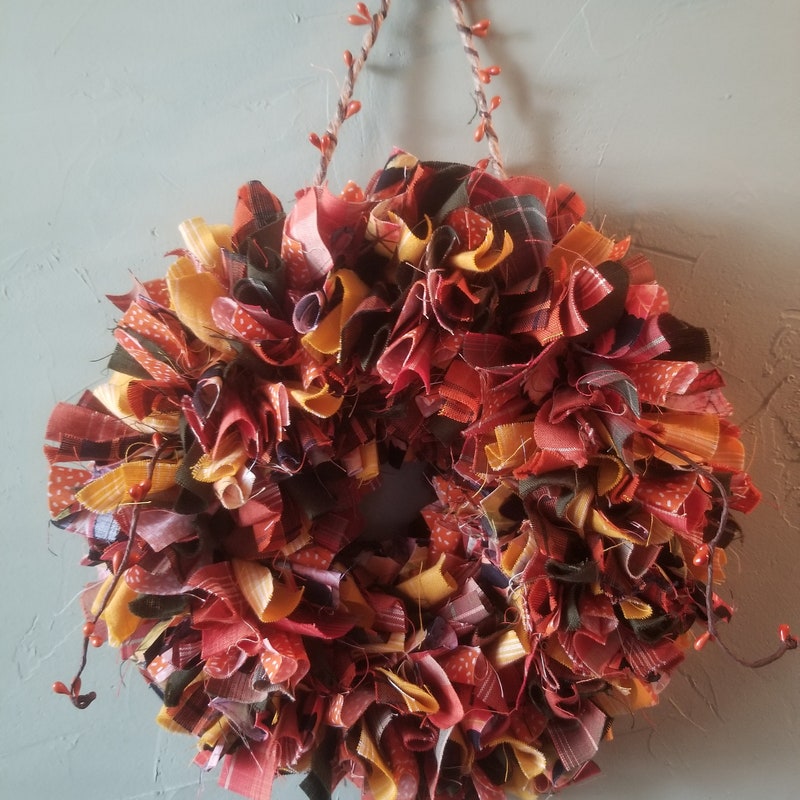 Rag Wreath - Etsy