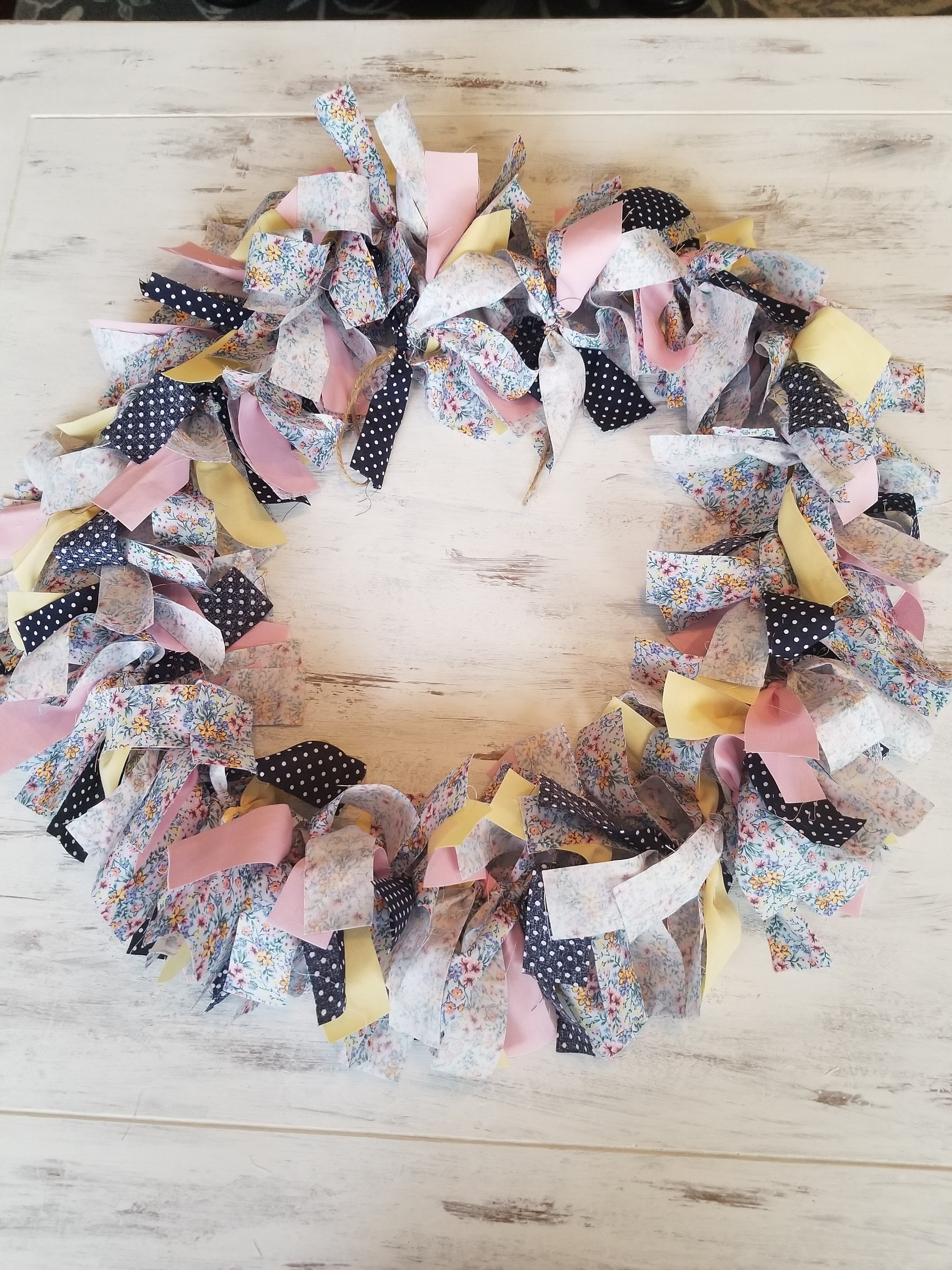 5' Rag Garland / Spring Garland / Farmhouse Garland / Easter / Summer ...