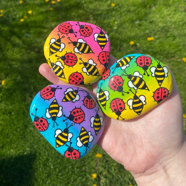 Lady Bug Rocks - Etsy