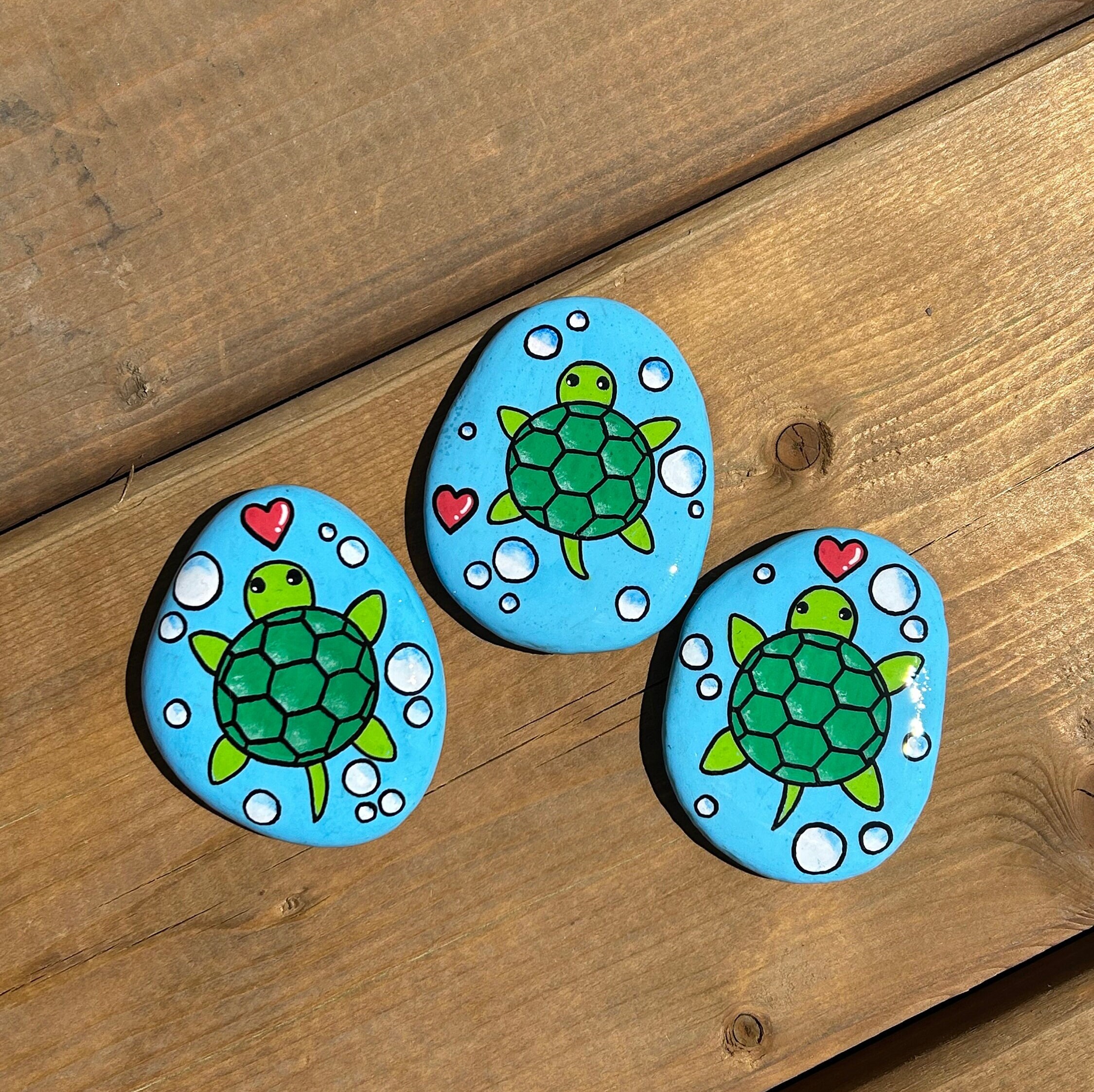 Hand Painted Turtle Stone Rock for Indoor Outdoor Home - Etsy Canada