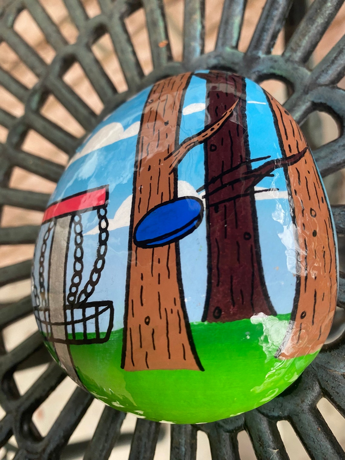 Disc Golf Painted Rock Stone for Sports Lovers Gift - Etsy