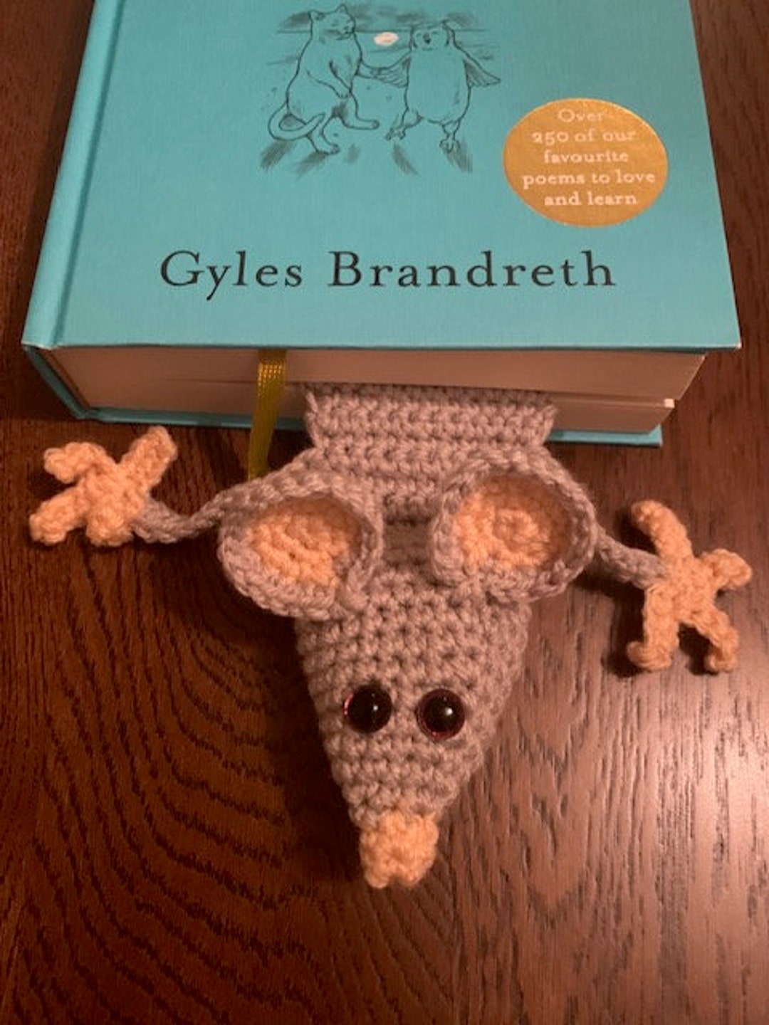 Squashed Rat Bookmark Hand Crocheted Quirky Mouse Bookmark, Ideal Gift ...