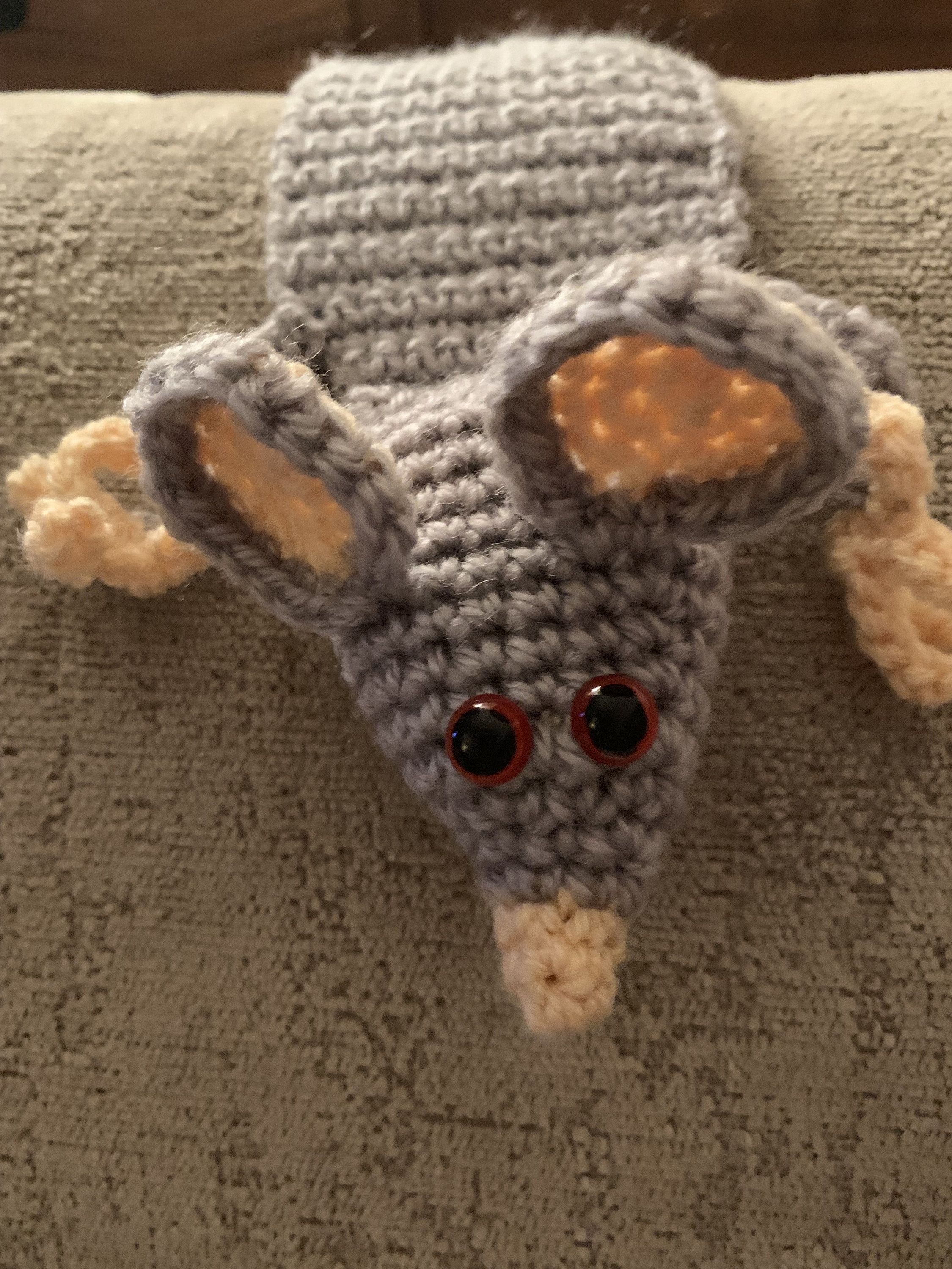 Squashed Rat Bookmark Hand Crocheted Quirky Mouse Bookmark, Ideal Gift ...