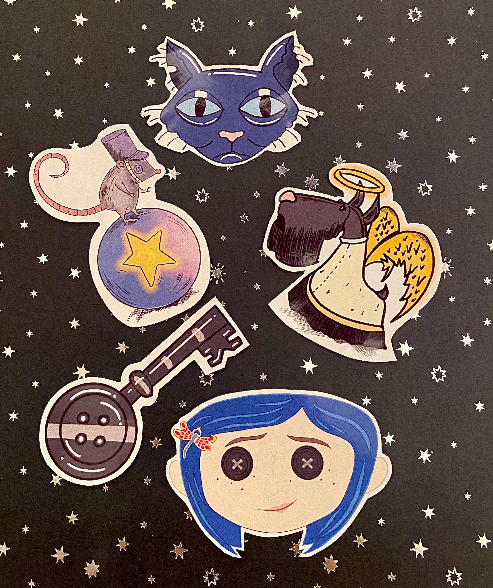 Embellishments Scrapbooking Coraline Stickers 11 Pack StinkoStudio etna ...