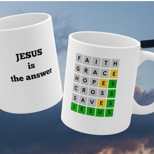 Jesus Wordle CUSTOMIZABLE - Wordle Message Mug - Religious Wordle ...