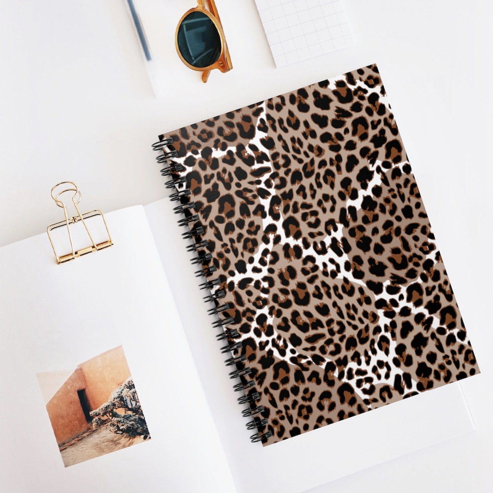 Leopard Print Animal Cheetah Spiral Notebook Ruled Line | Etsy