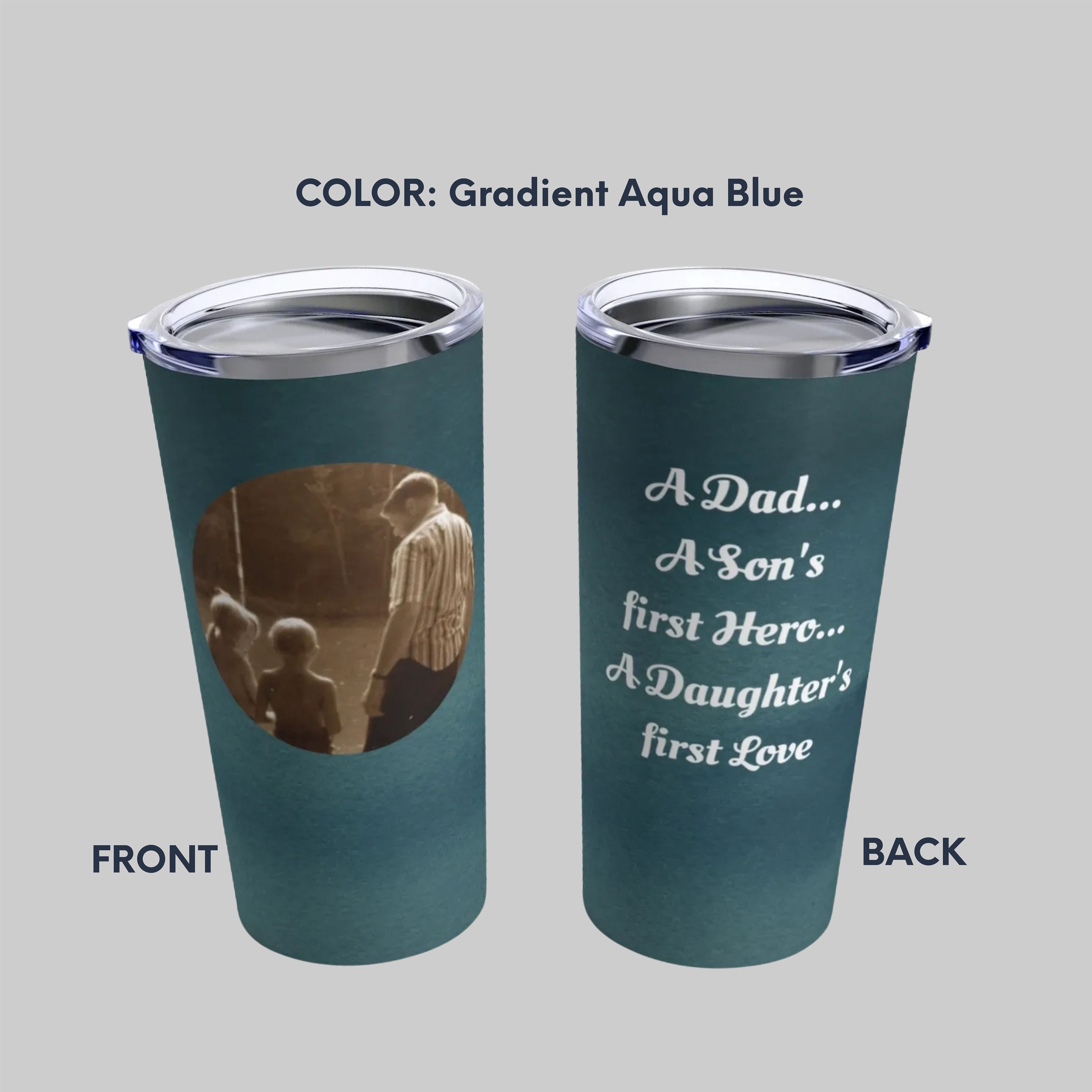 CUSTOMIZABLE Father's Day Tumbler Photo Personal - Etsy