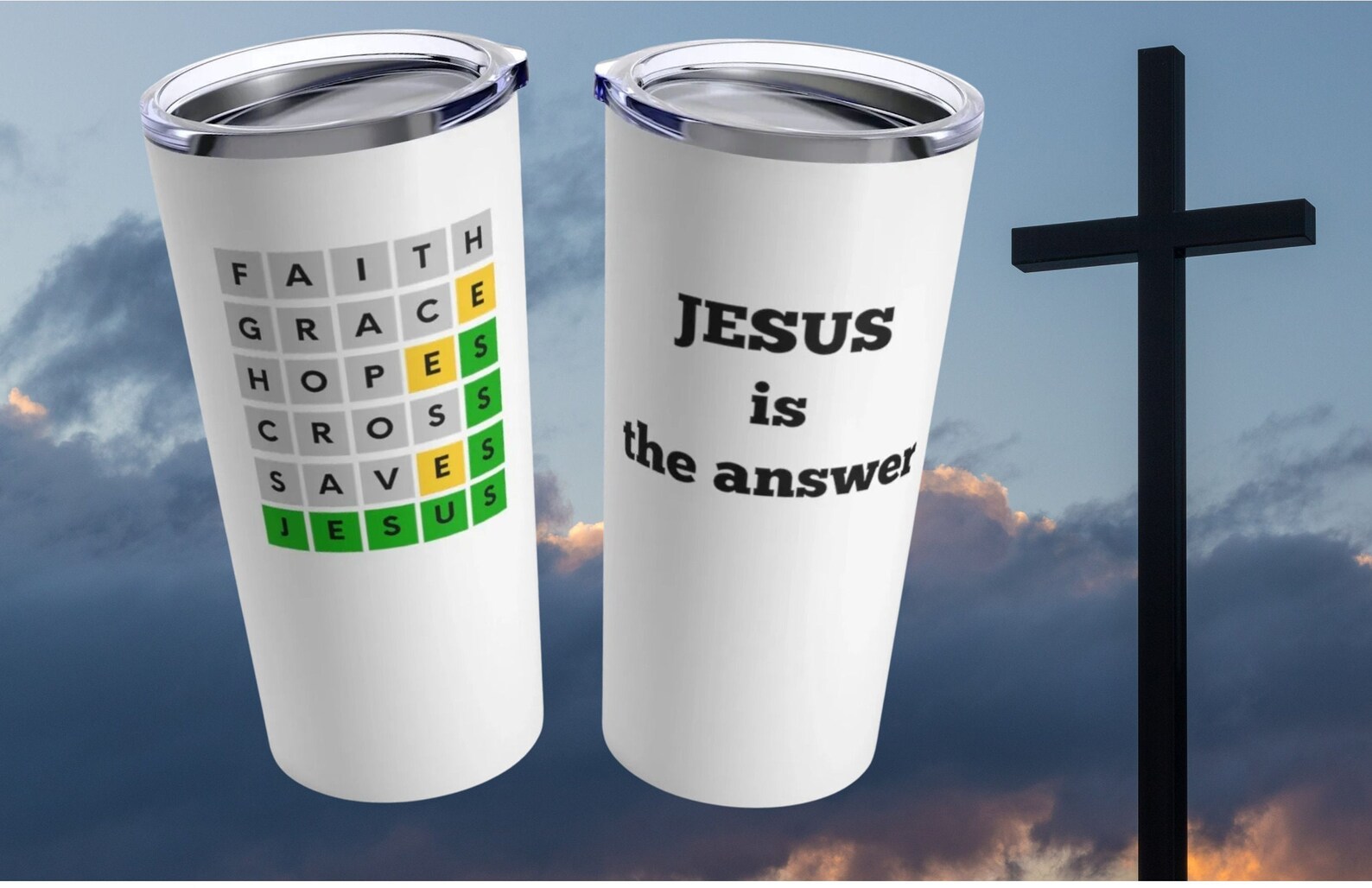 Jesus is the Answer Wordle CUSTOMIZABLE Tumbler Duck Call - Etsy