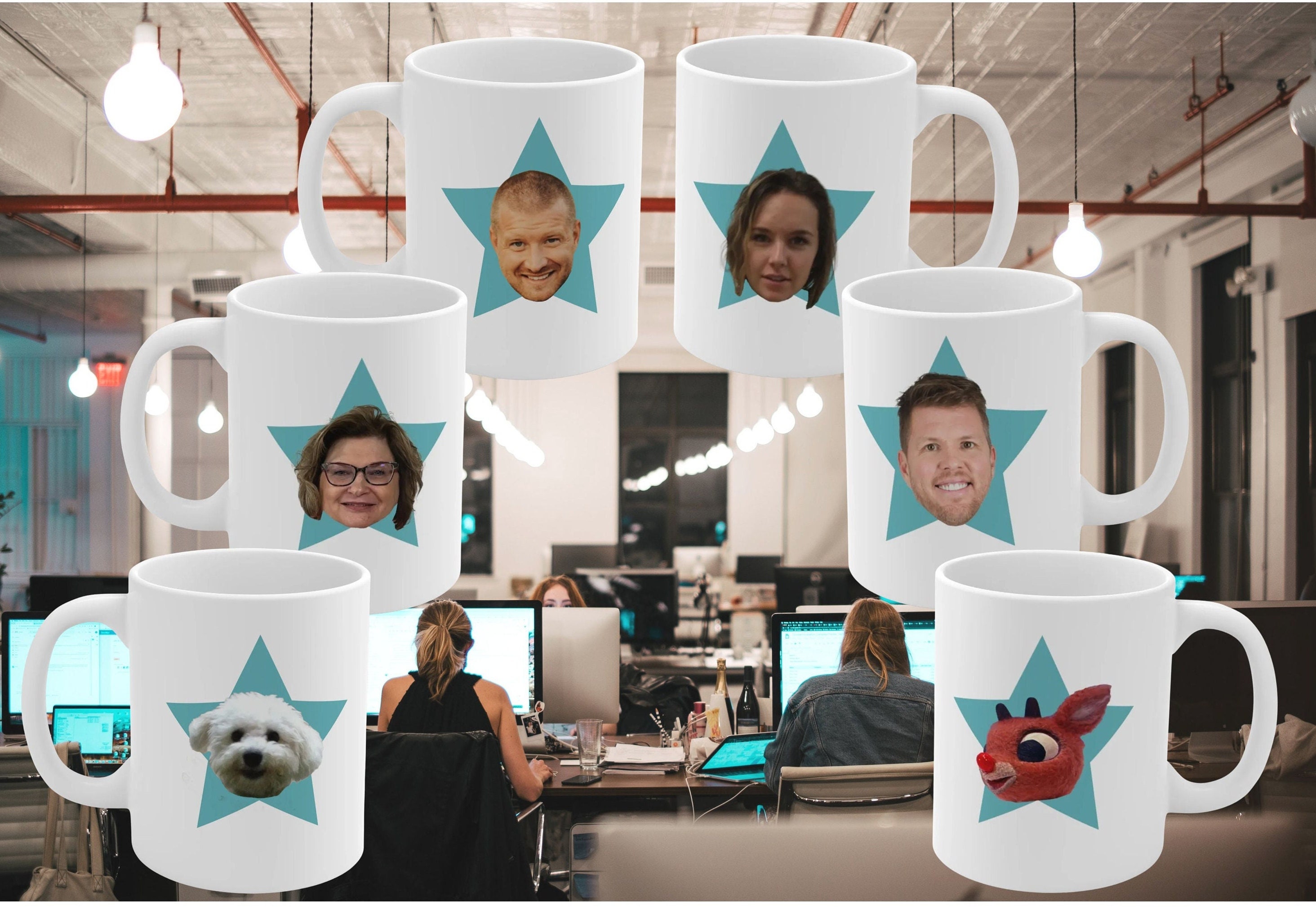 The Office Face Mug the Office Gifts the Office Star Mug - Etsy