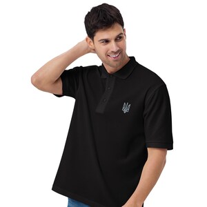 Embroidered Ukraine Trident Polo - Zelensky Style Polo - Support for ...