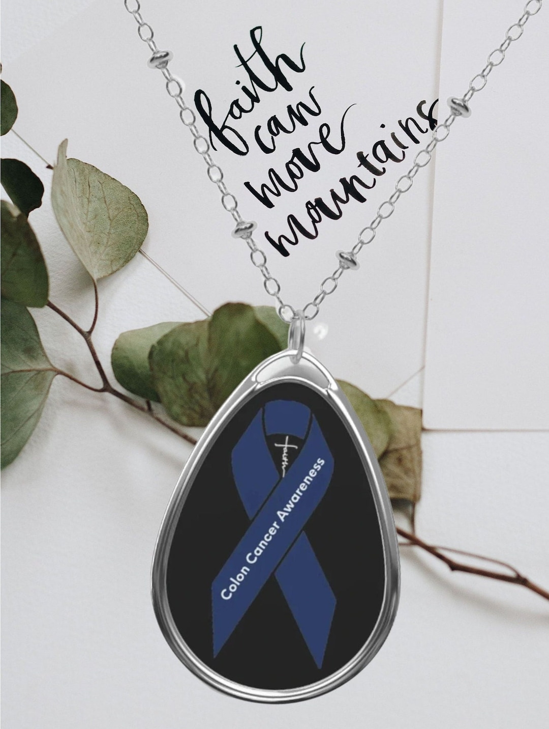 Colon Cancer Awareness and Faith - Blue Colon Cancer Ribbon - Faith ...