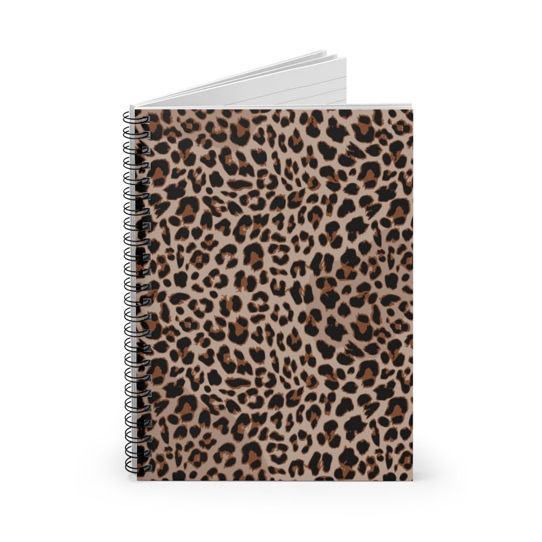 Leopard Print Animal Cheetah Spiral Notebook - Ruled Line - Etsy
