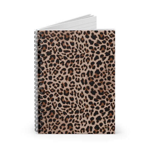 Leopard Print Animal Cheetah Spiral Notebook Ruled Line - Etsy