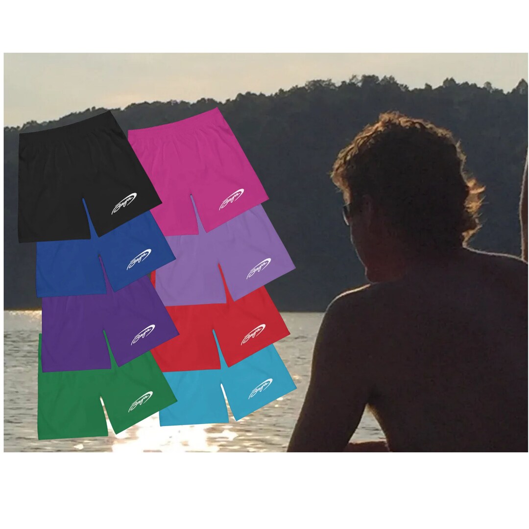 Baja Swim Trunks - Inner Mesh Trunks - Side Pockets Shorts - Men's ...