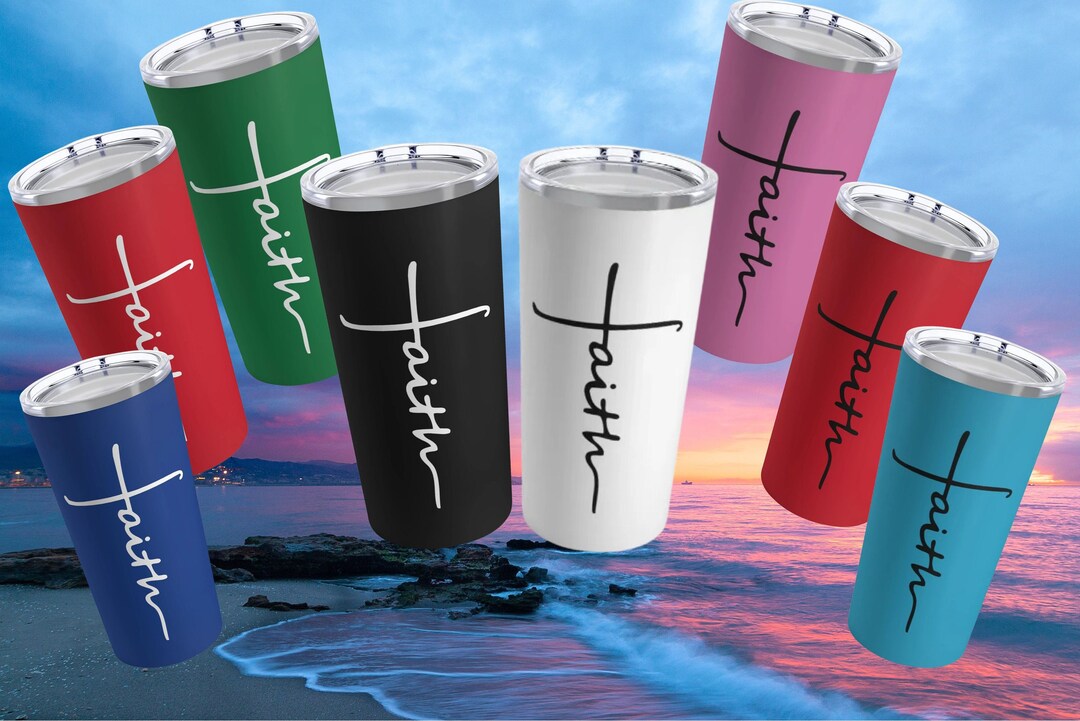 Faith Cross Tumbler - Jesus Faith Tumbler - Cross of Faith - Choose ...
