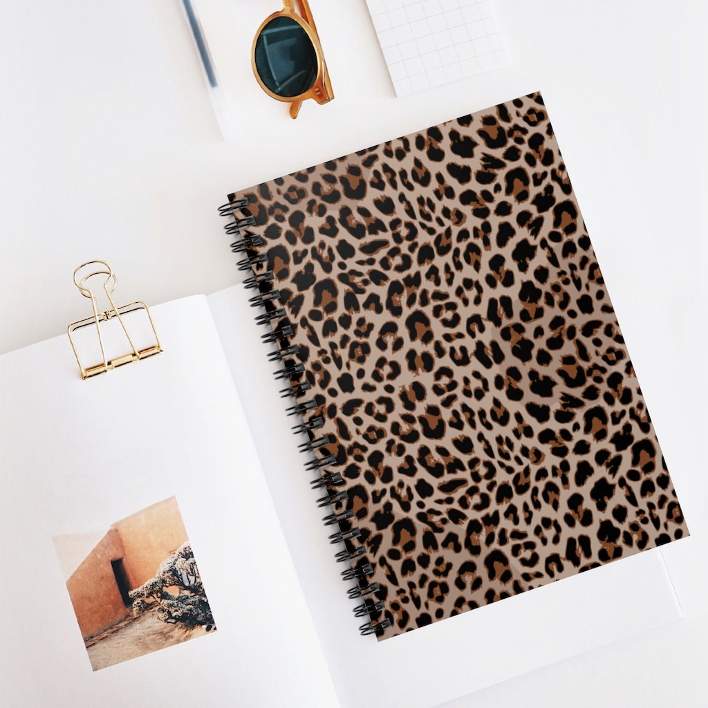 Leopard Print Animal Cheetah Spiral Notebook Ruled Line - Etsy