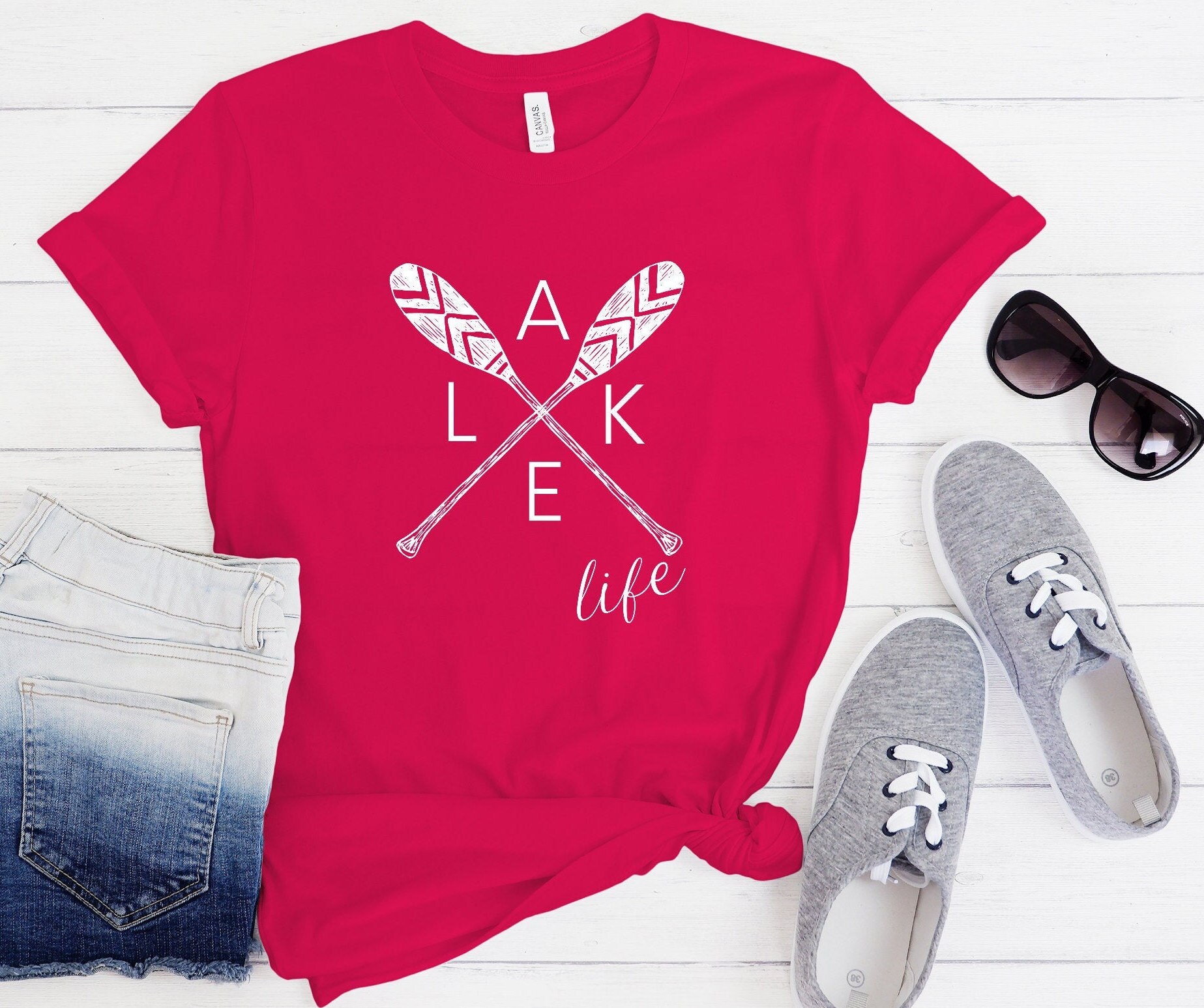 Lake Life Oars Lake Life Shirt Summer T-shirt Vacation - Etsy UK