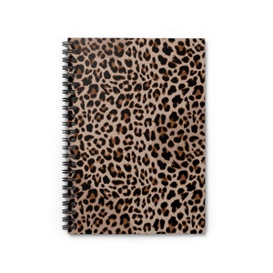 Leopard Print Animal Cheetah Spiral Notebook - Ruled Line - Etsy