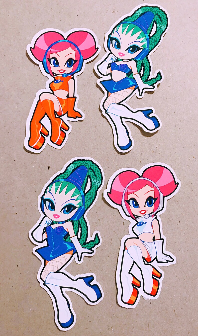 Space Channel 5 Ulala and Pudding Stickers | Etsy