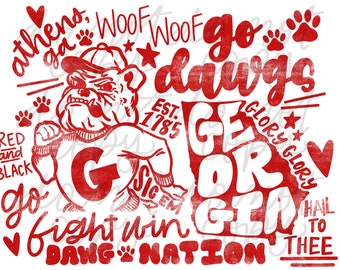 Georgia Digital Design University of Georgia UGA Football Design UGA Shirt Design Go Bulldogs Go ...