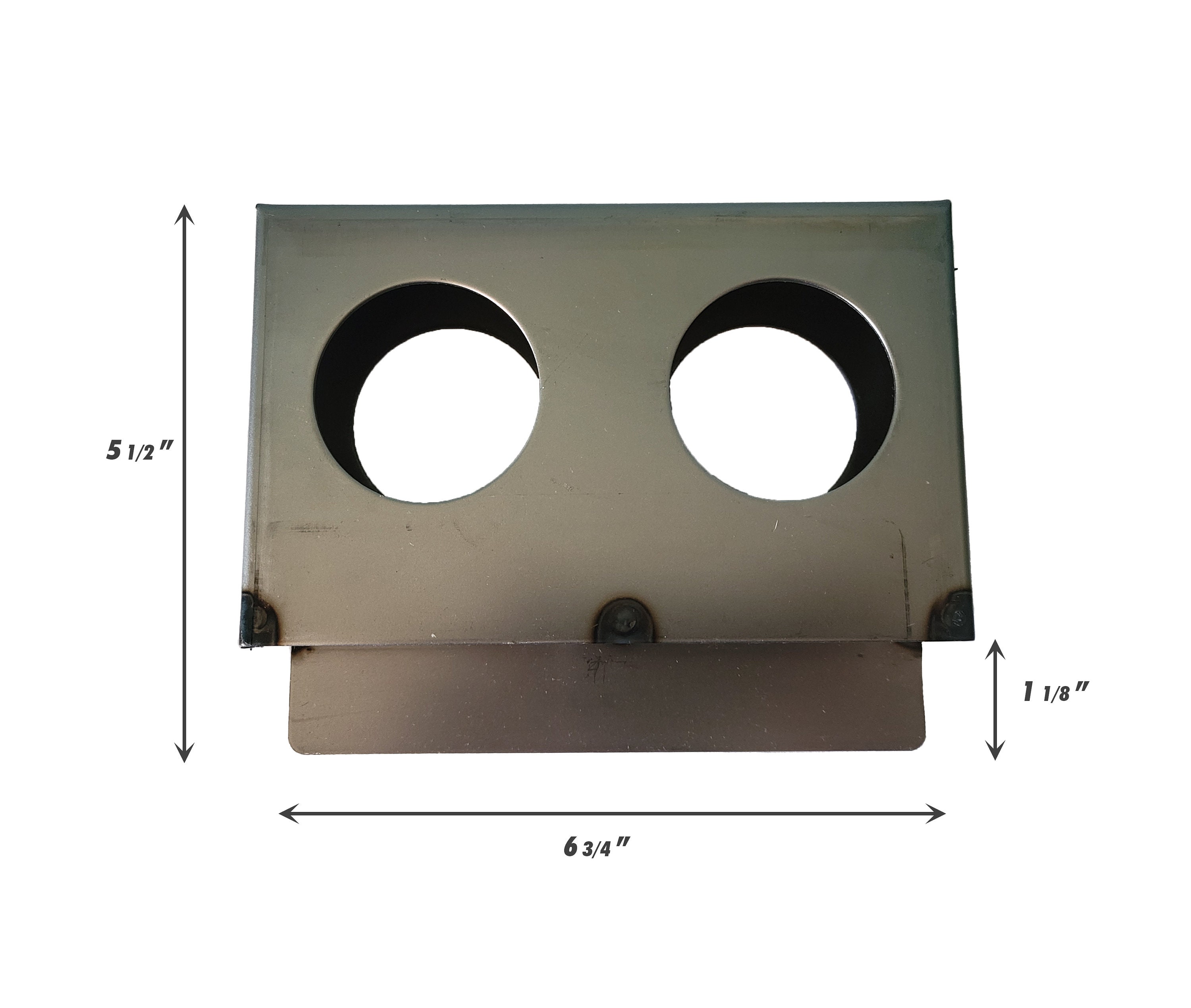 1 1/2" Double Hole Weld on Steel Lock Box for Doors and Gates - Etsy