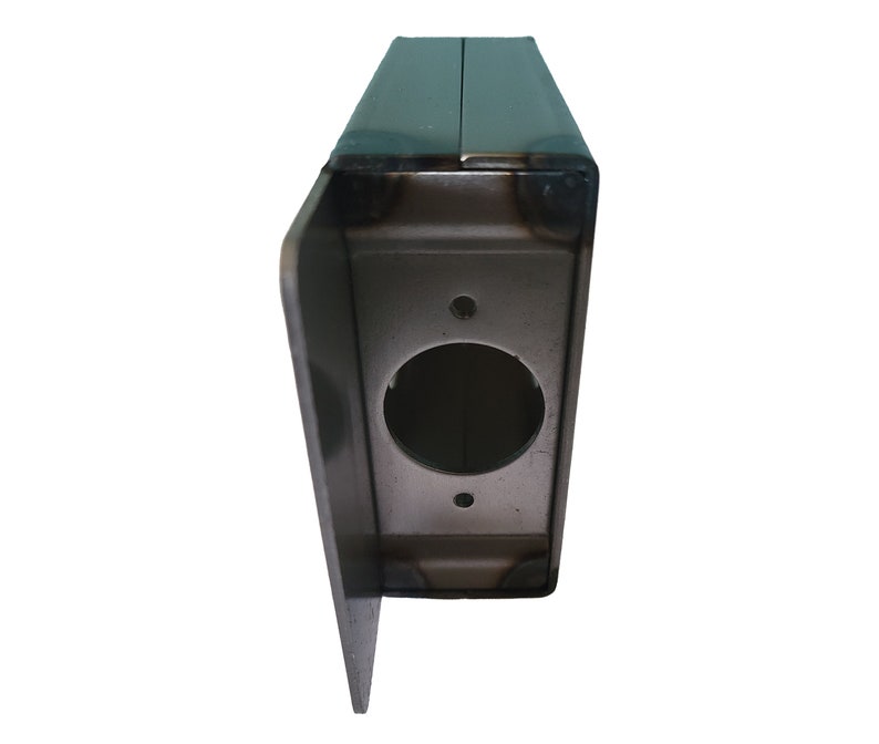 1 1/2" Single Hole Weldable Steel Lockbox for Doors and Gates (fits ...