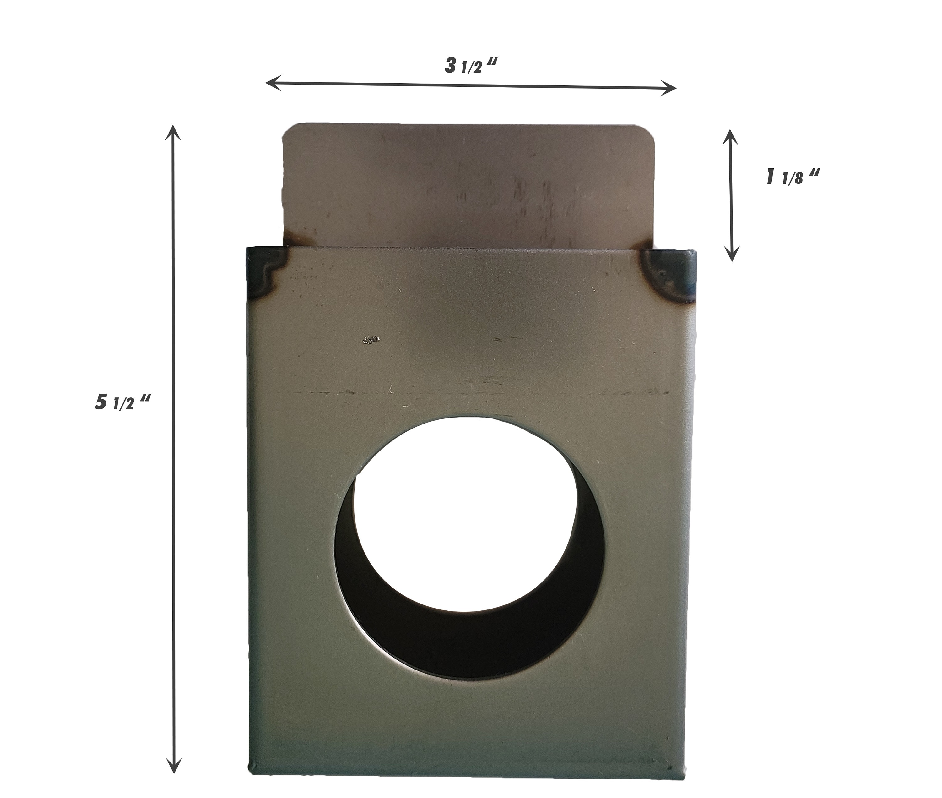 1 1/2" Single Hole Weldable Steel Lockbox for Doors and Gates (fits ...