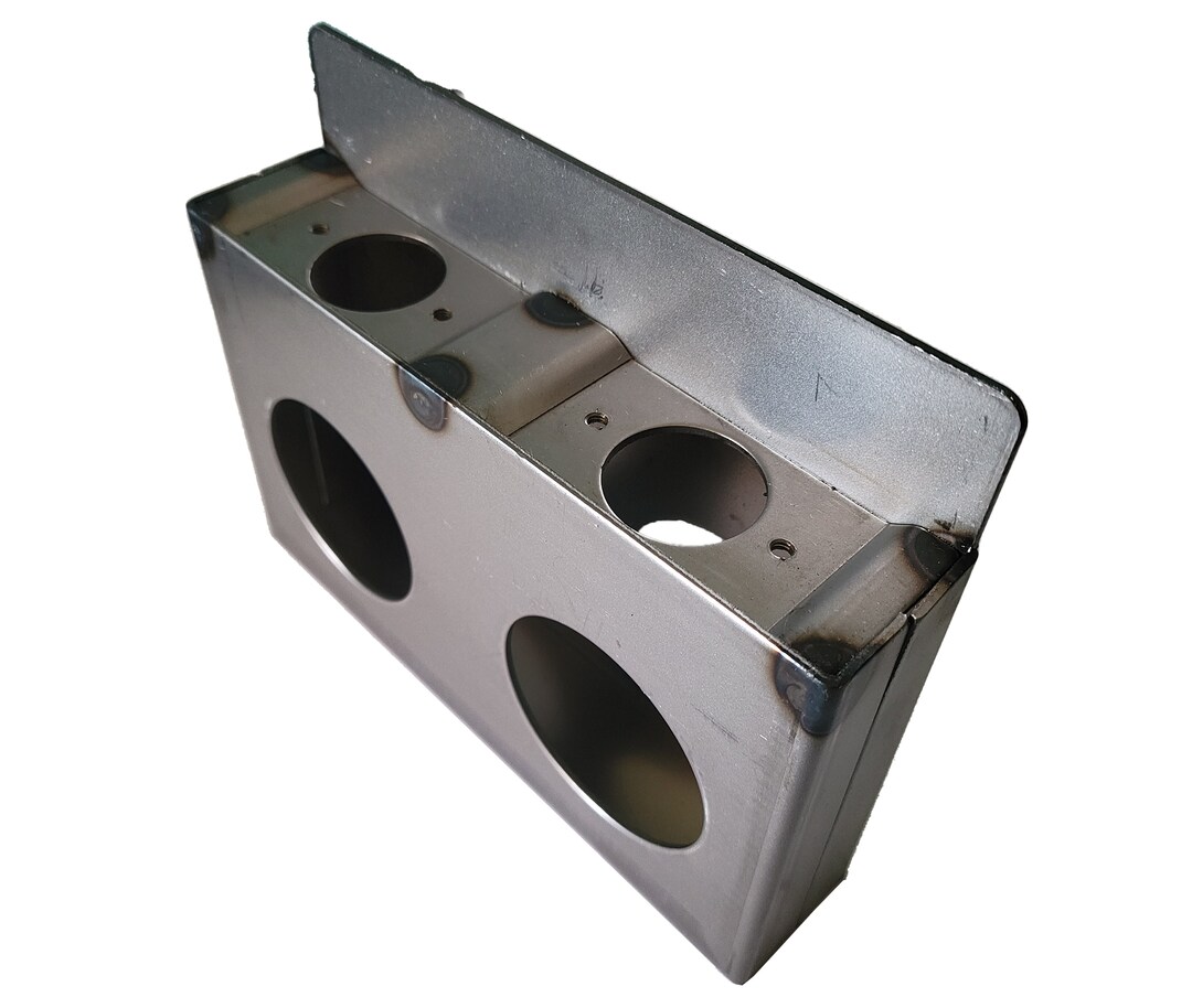 1 1/2" Double Hole Weld on Steel Lock Box for Doors and Gates - Etsy