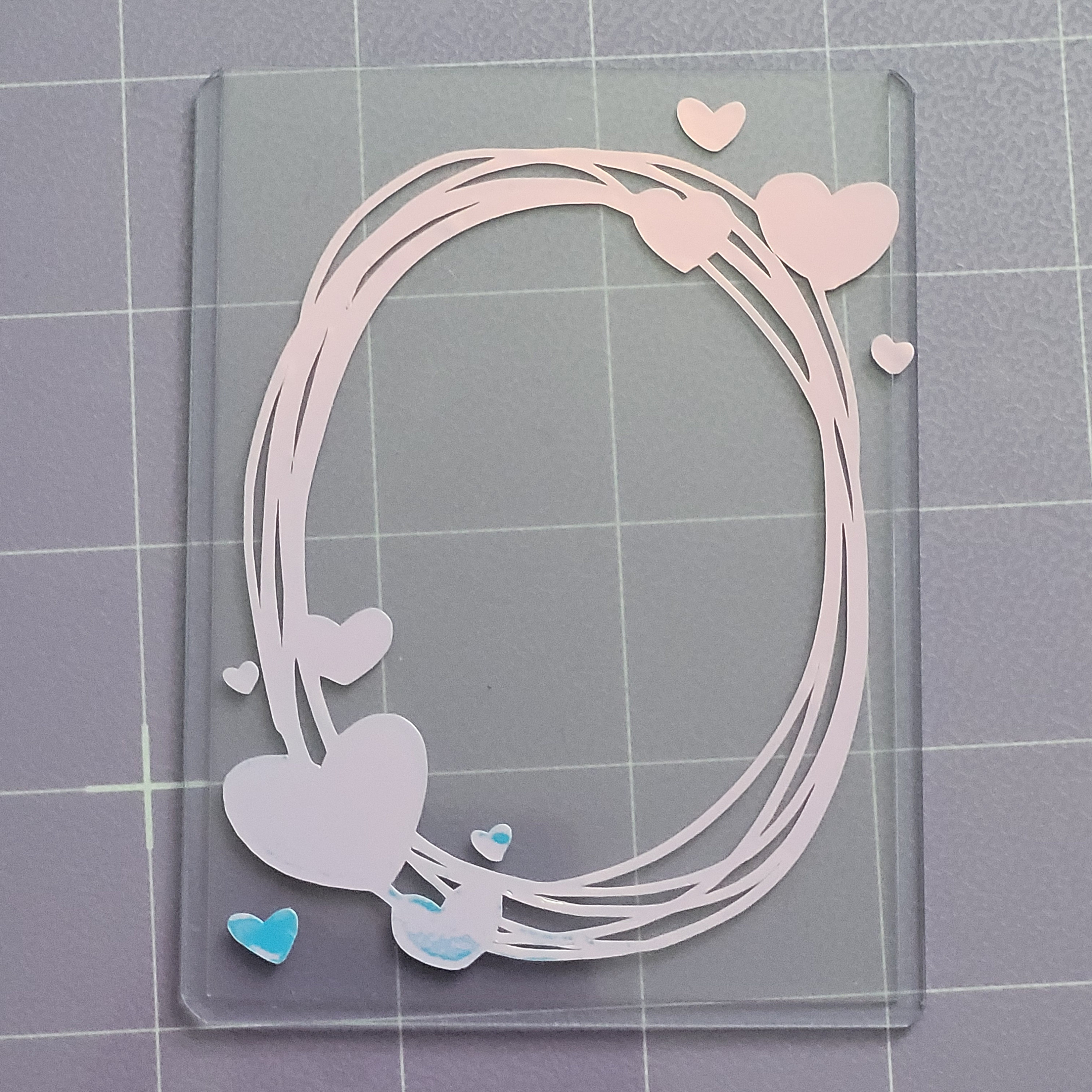 Holographic Sketchy Heart Frame Toploader for Deco Kpop - Etsy