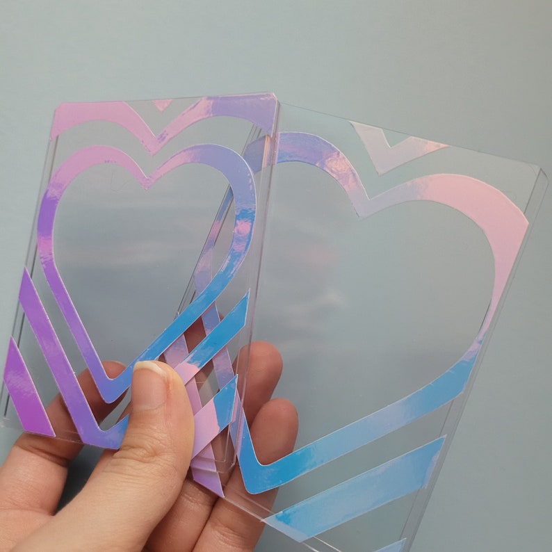 Holographic Repeating Heart Frame Toploader for Deco Kpop - Etsy