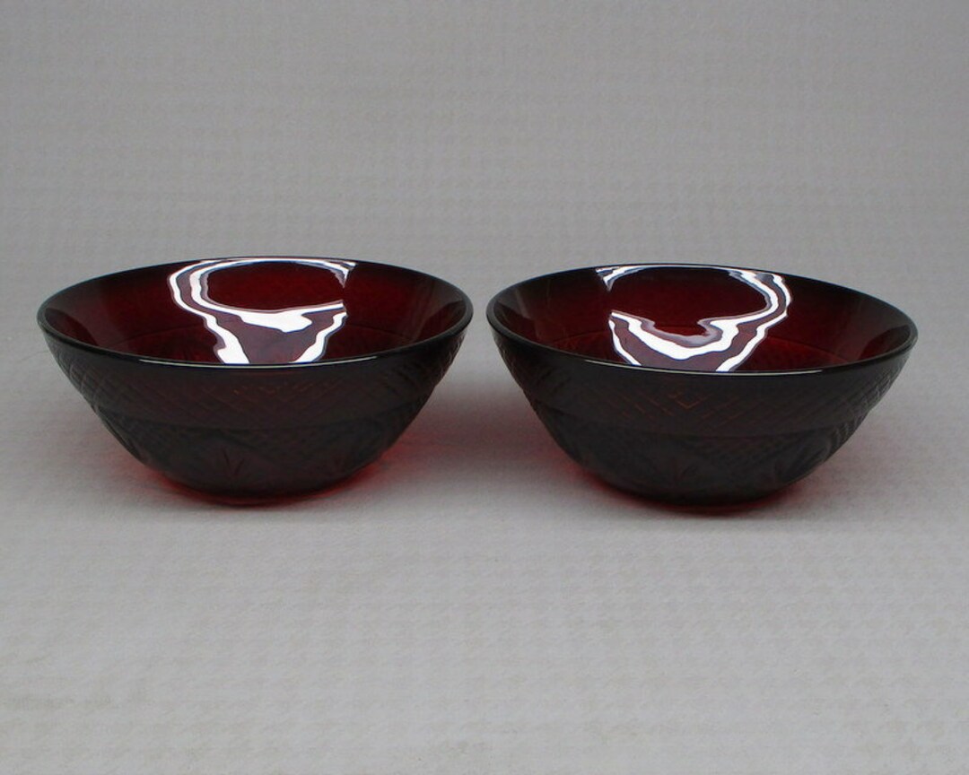 Cristal D'arques - Durand Antique Ruby Set of Two Individual Salad ...