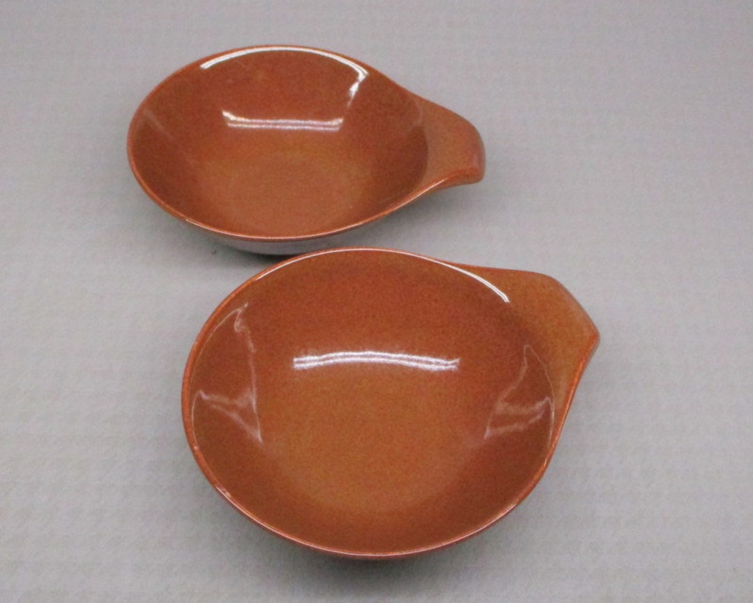 Russel Wright American Modern Steubenville Two Bean Brown Bowls 2362 - Etsy