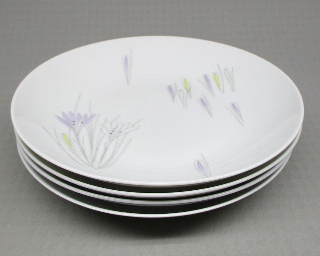 Raymond Loewy Haviland Bavaria Crocus Form Exquisit Four Soup Bowls ...