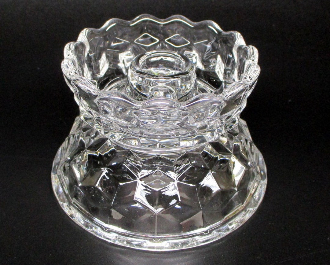 Fostoria American Hurricane Lamp Base , Clear Glass (1915-A) - Etsy