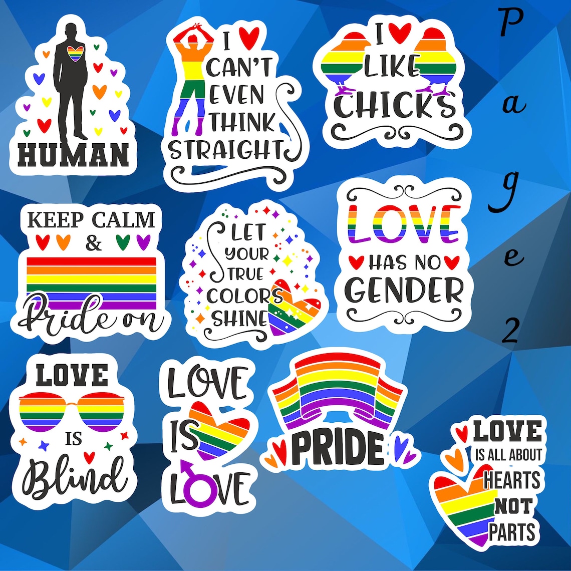 25 PCS Large Gay Pride Sticker Bomb Pack LGBTQ & Pride | Etsy