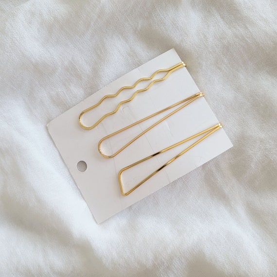 Geometric hair pin simple hair barrette metal hair clip | Etsy