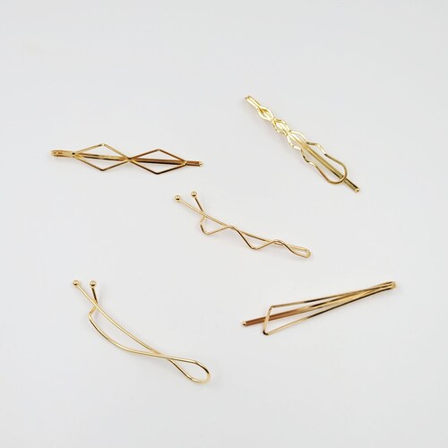 Geometric Hair Pin Simple Hair Barrette Metal Hair Clip - Etsy